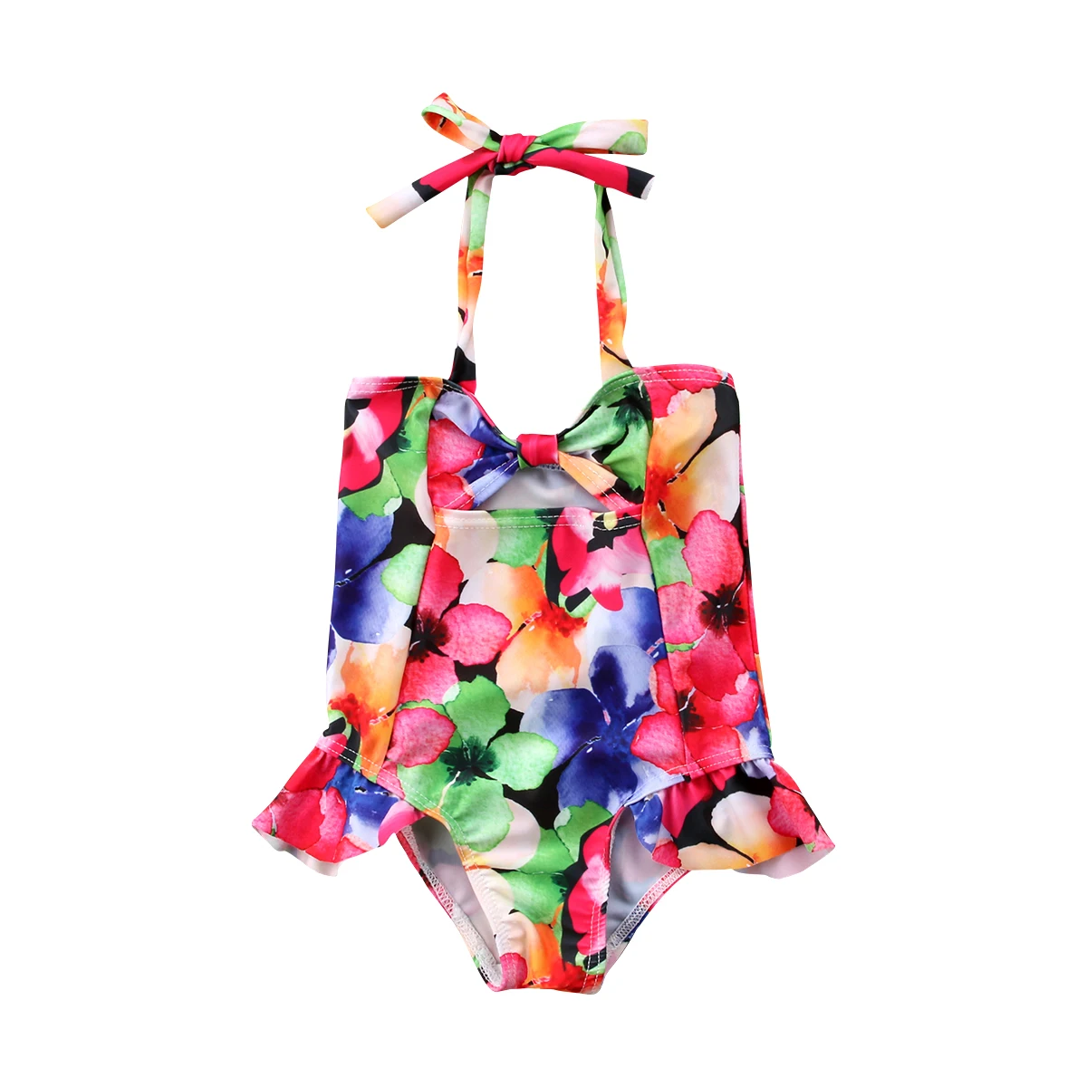 1 6Y Floral Summer Kid Baby Girl Bowknot Swimwear Swimsuit Bathing Suit ...