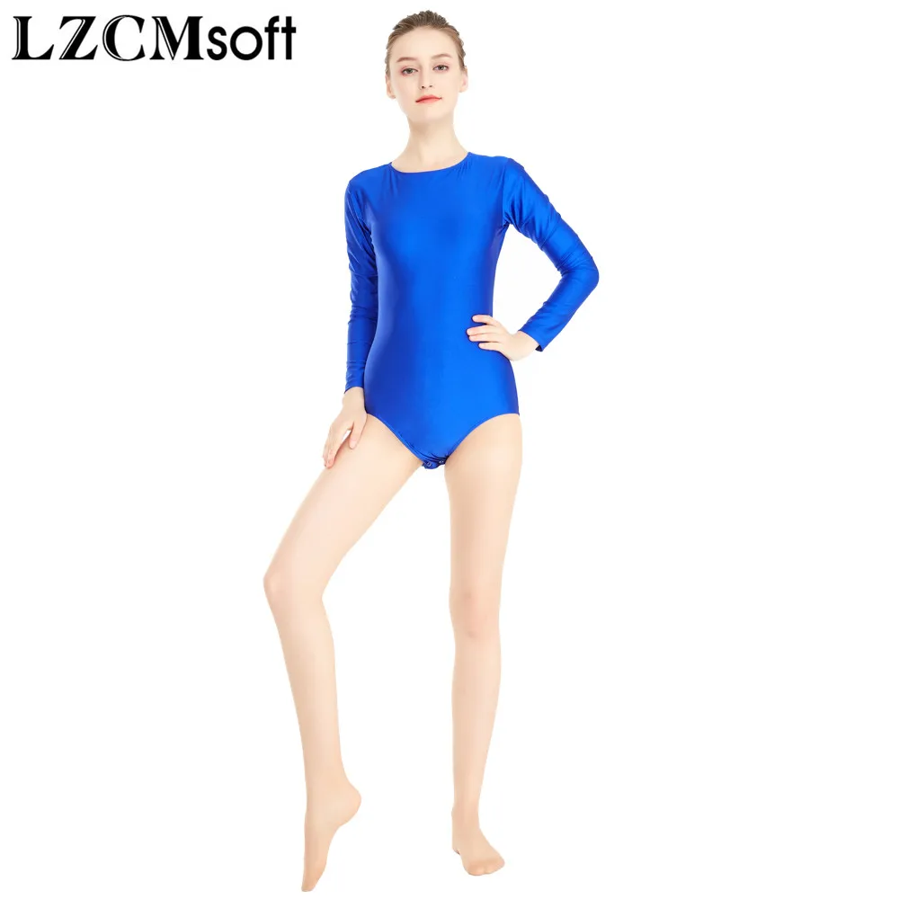 Women-s-Crew-Neck-Lycra-Spandex-Ballet-Dance-Leotards-Girls-Stretch ...