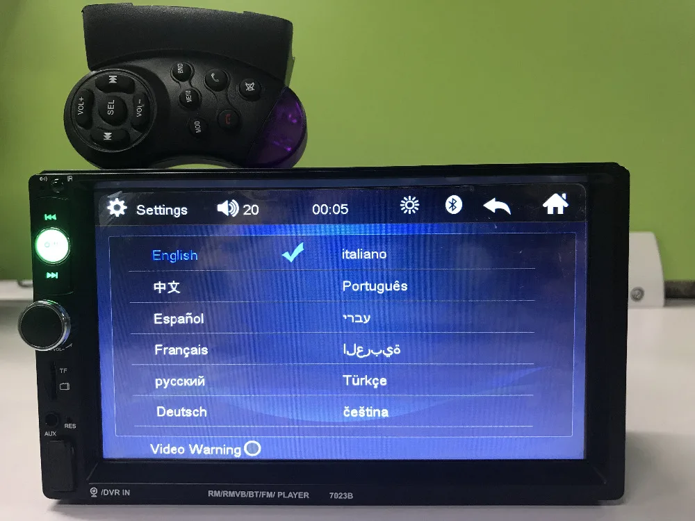 7023b- 8 caméra IR Autoradio 7023B, lecteur multimédia MP5, écran ...