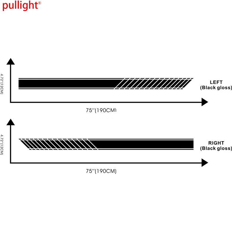 2X-Stripes-Sport-Lower-Panel-Car-Sticker-Car-Racing-Door-Decal-Funny ...