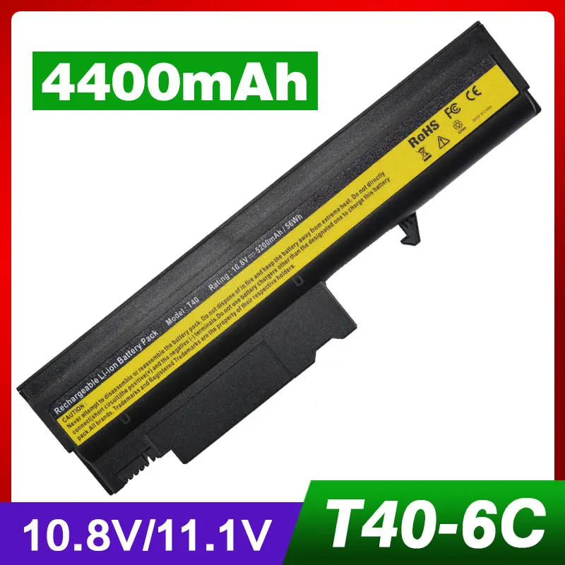 4400MAH bateria para IBM ThinkPad R50 R50E R50P R51 R51e R52 T40 T40P ...