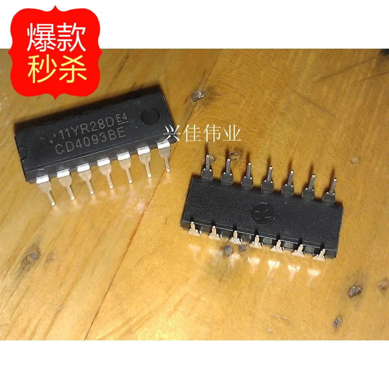 10PCS New CD4093 CD4093BE DIP 14 with non trigger logic gates and ...