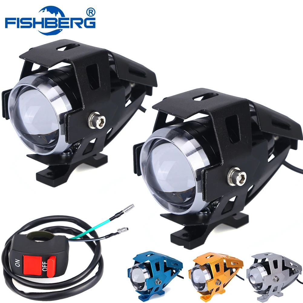 2pcs 125w Led Motorcycle Headlight Motorbike U5 Spotlight Cree Led Chip