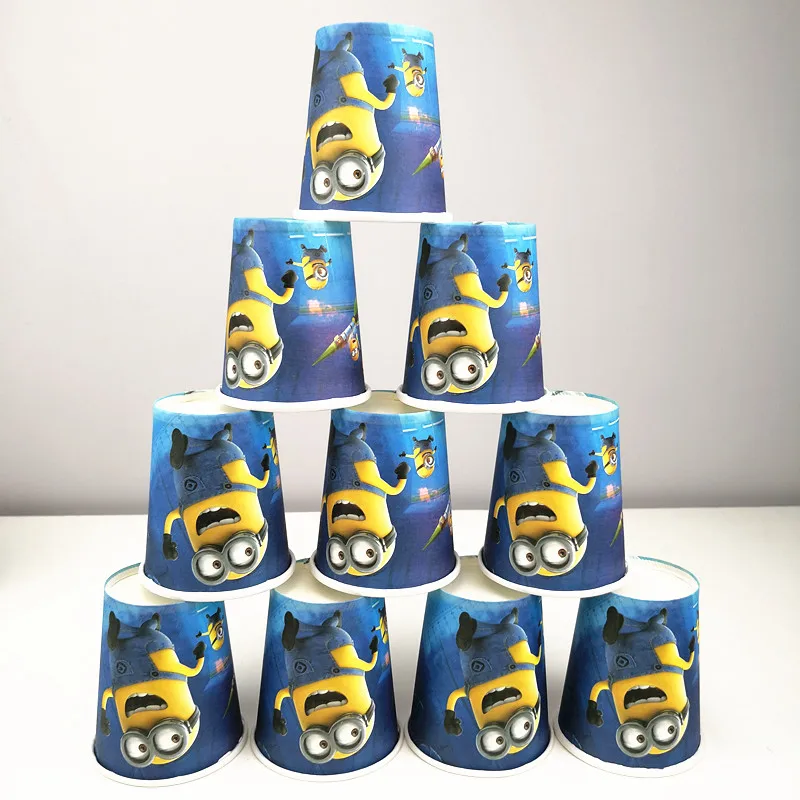10pcs 7.5cm*8.5cm*5cm Despicable me 2 Disposable Paper Cup Cartoon ...