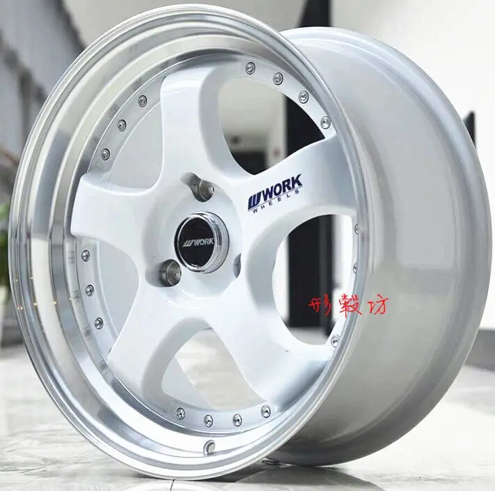 White WORK rims for S1 wheel17 inch critical wide brimmed HF wheel with ...