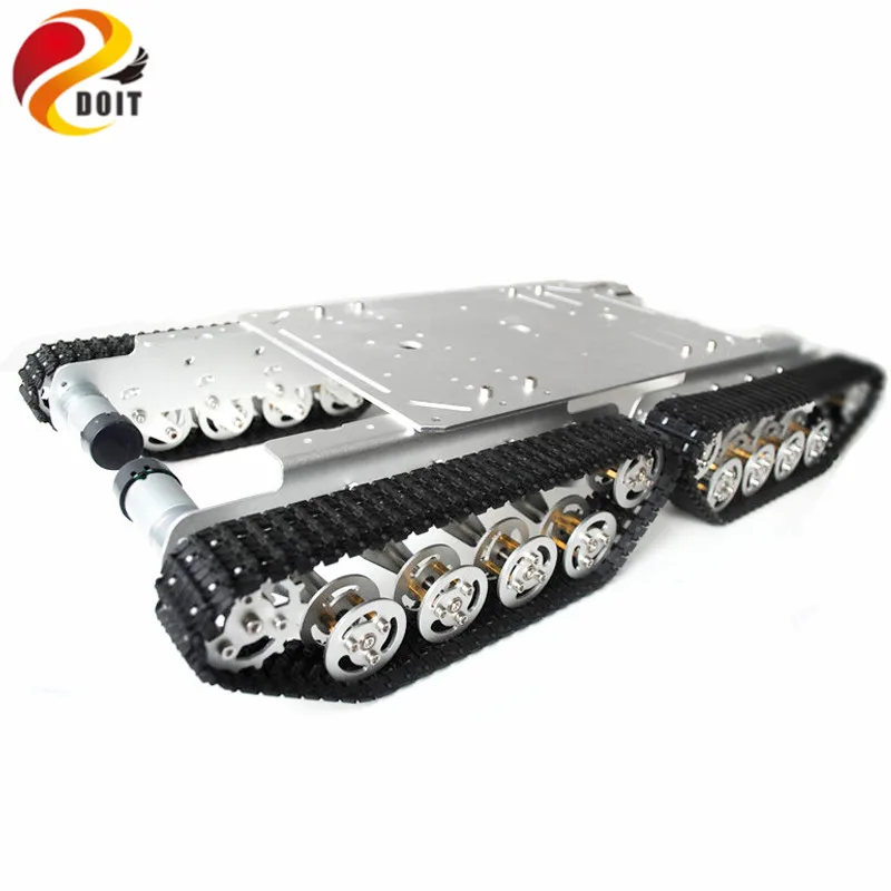 4WD Shock Absorber Robot Tank Chassis Smart Car Caterpillar Crawler ...