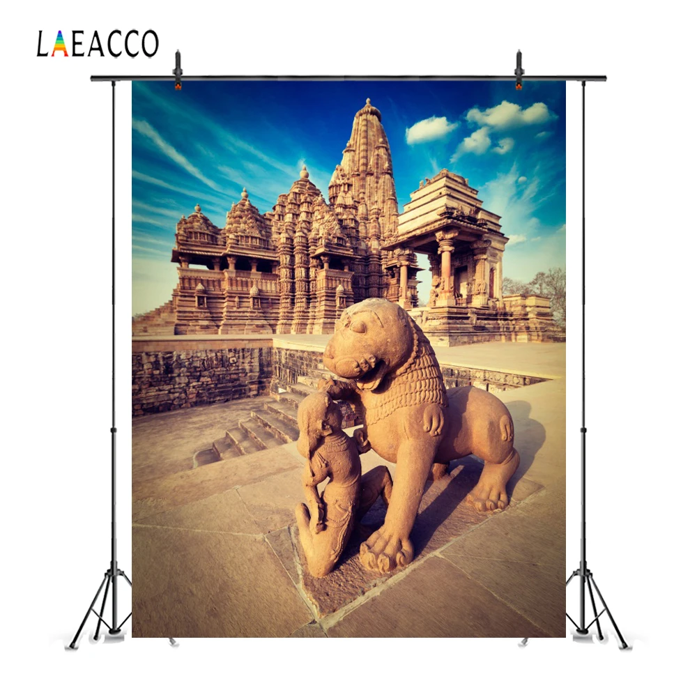 Wholesale Laeacco Old India Temple Remains Statue Photography ...