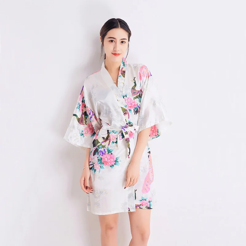 Chinese Traditional Women's Silk Satin Robe Gown Suit Pajamas|Robe ...