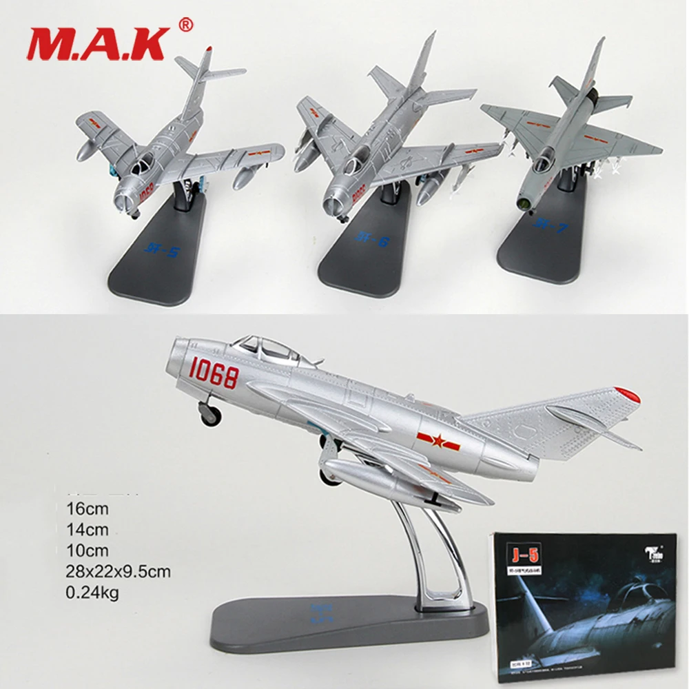 For Collection 1/72 Scale Diecast Alloy J-5/j-6/j-7 Supersonic Aircraft ...