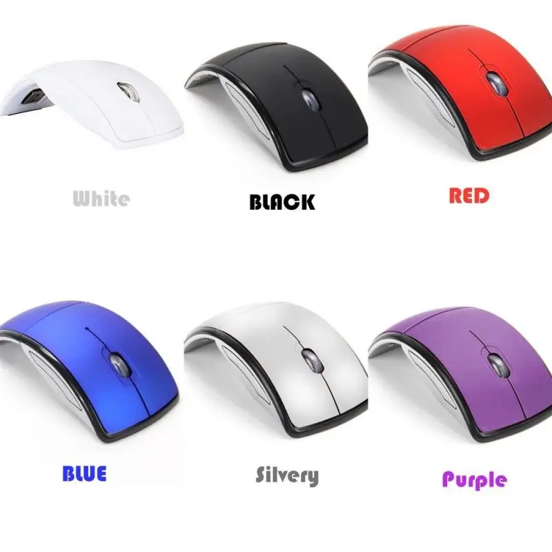 Wireless Mouse 2.4G Computer Mouse Foldable Folding Optical Mice USB ...
