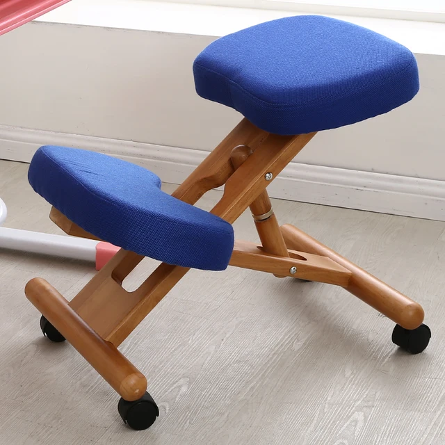Ergonomic Kneeling Chair With Caster Stool Wood Office Posture Support ...