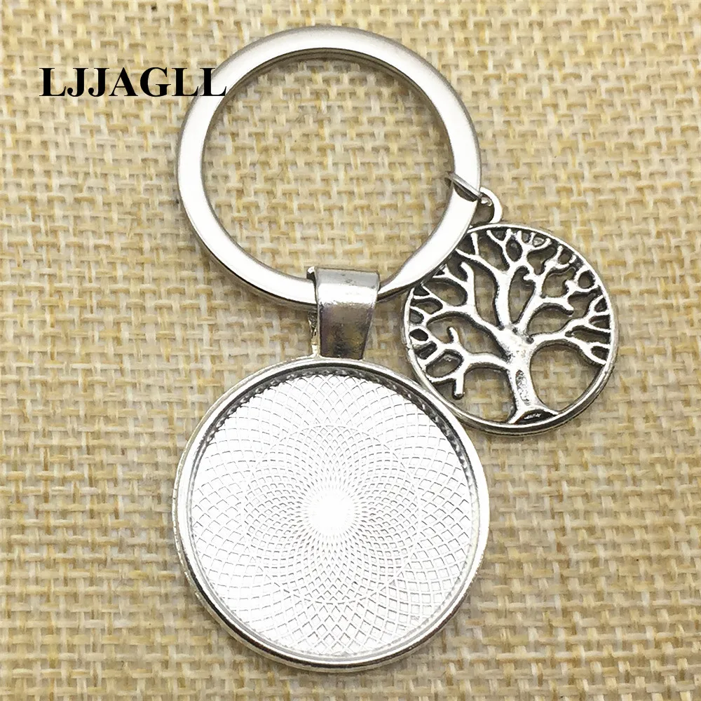 5pcs-lot-Alloy-Silver-Tree-Of-Life-Charms-Keychain-Fit-25mm-Dia-Flower ...