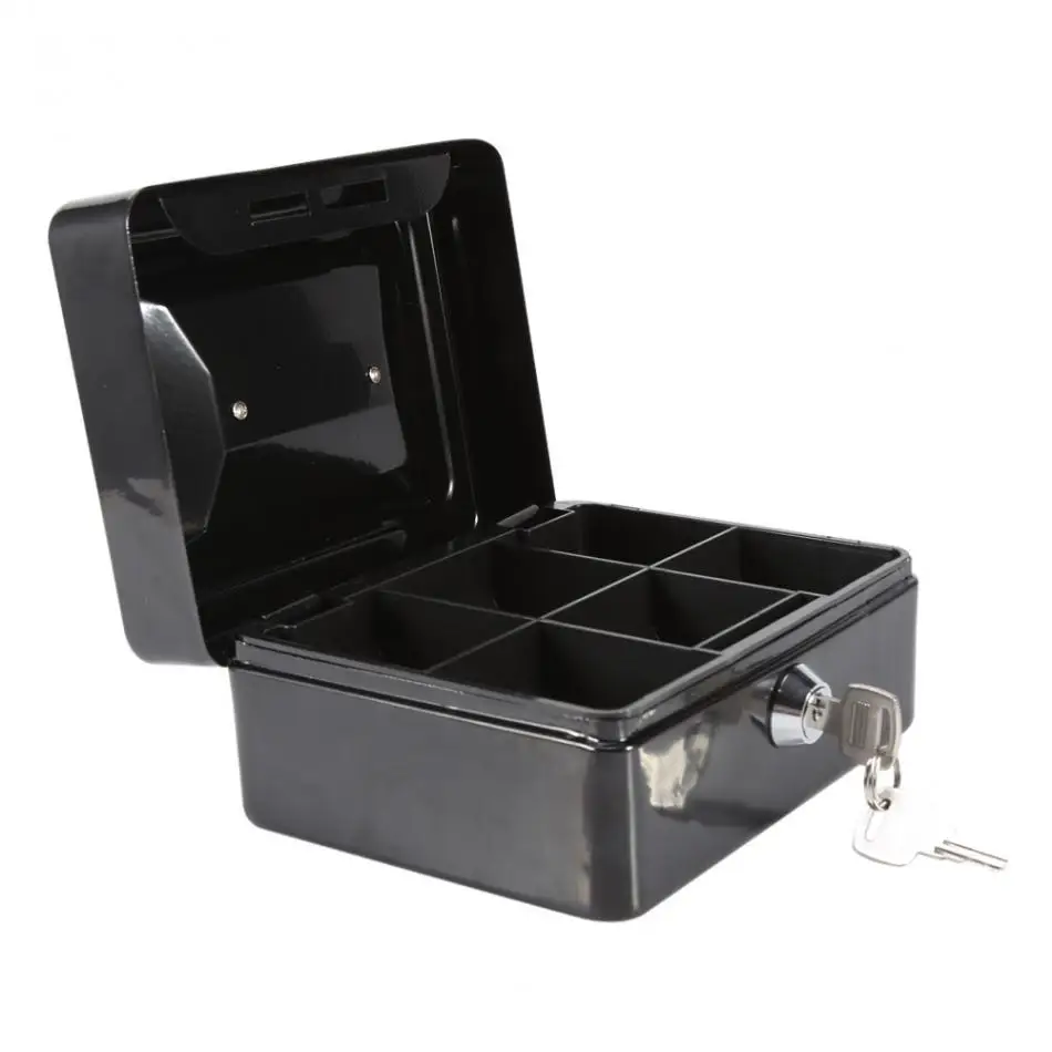 Home Organizador Mini Portable Steel Petty Lock Cash Safe Box For ...