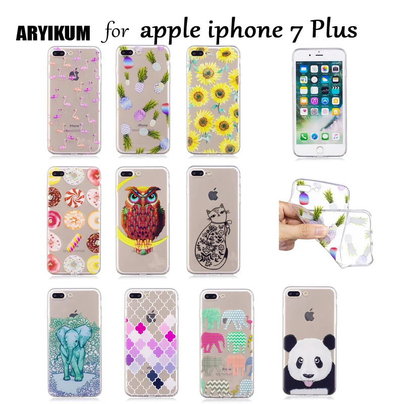 ARYIKUM Panda Cat Cases For iPhone 7 Plus 7Plus Silicone Cute Case ...