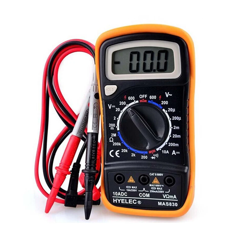 Hyelec Mas830 Digital Multimeter Ac Dc Voltage Dc Current Resistance ...