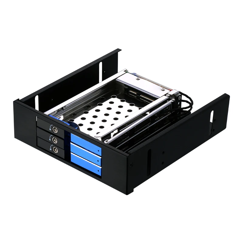 Uneatop ST5534L 3 Bay 2.5 inch SATA HDD/SSD Mobile Rack Enclosure Blue ...