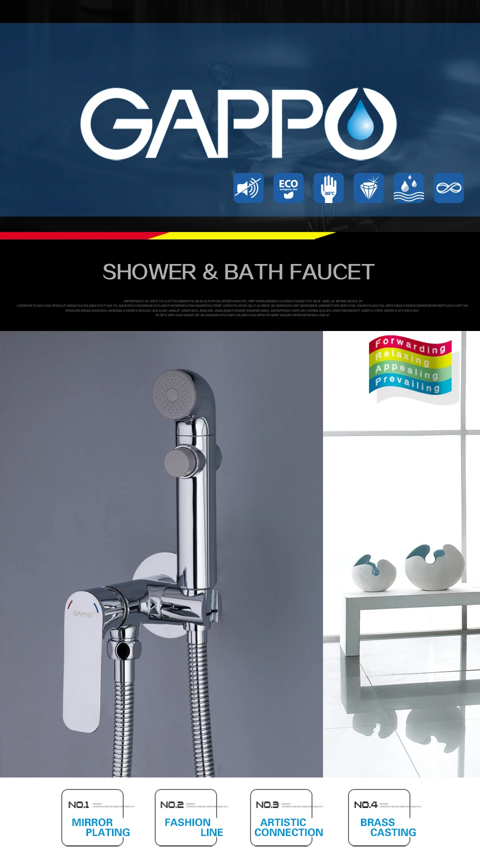 Gappo Bidet Faucets Muslim Shower Bidet Tap Mixer Bidet Spray Hygienic Shower Wall Mount Spray ...