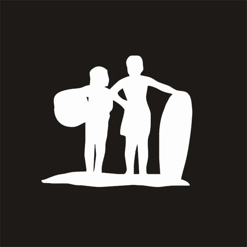 Car styling Couples beach surfing car beautification decorative ...