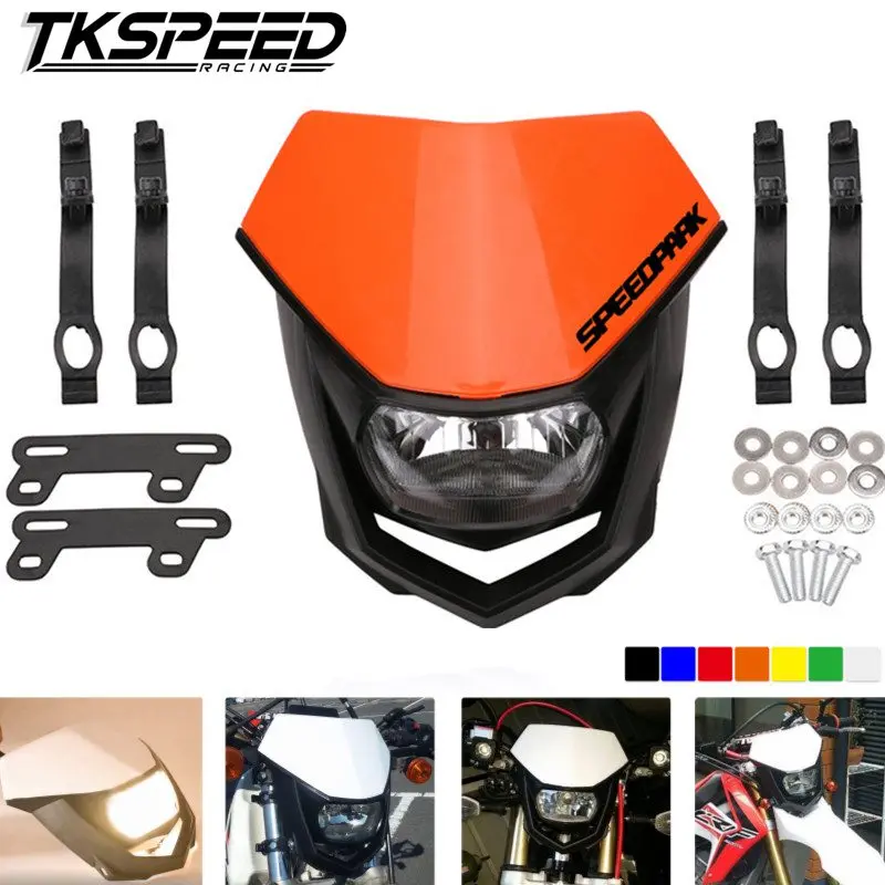 LED Angel Eye Headlight Enduro Motocross HI LO Beam For KTM, 59% OFF