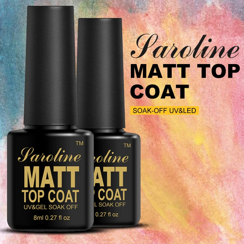 Saroline Lucky Matt Top Coat Gel By Easy Clean Nail Gel Varnish Long ...