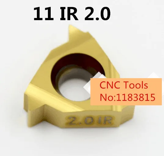 10pcs 11ir 2 0iso Indexable Tungsten Carbide Threading Lathe Inserts
