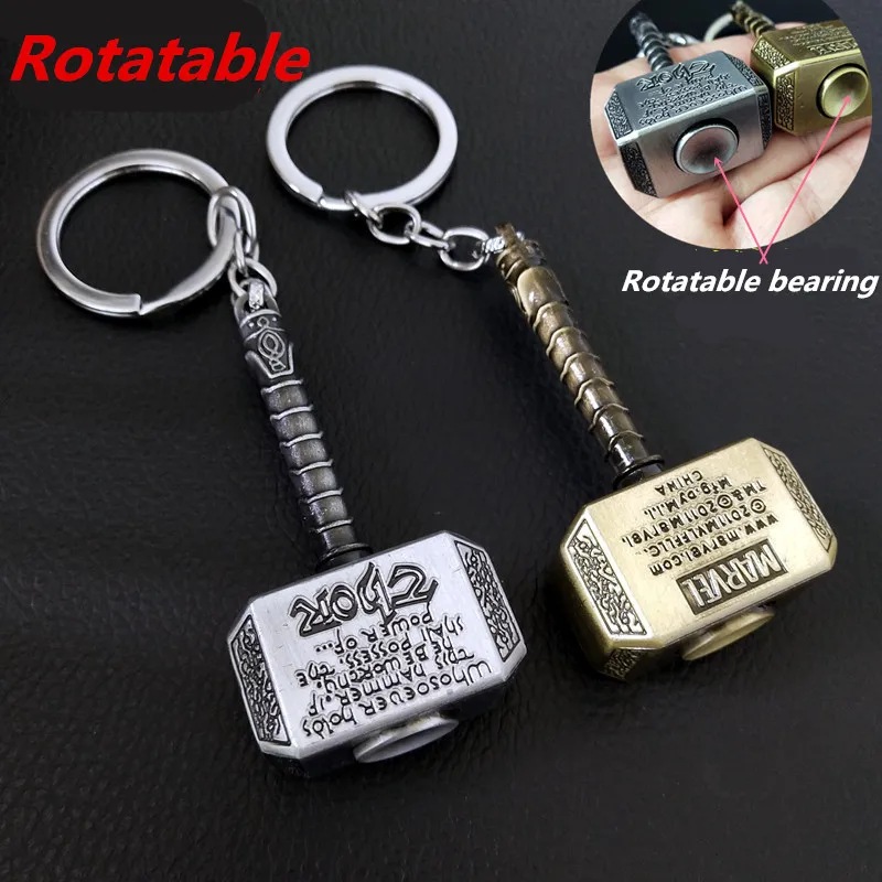 Movie New Rotatable Hammer Metal Keychain Toy Key Chains For Men Car ...