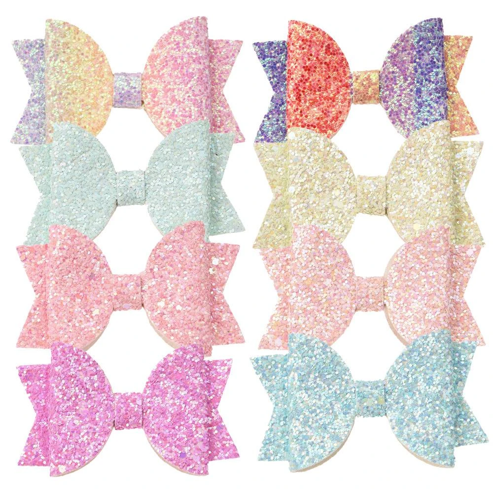 54PCS 5cm*8cm Glitter Bow Boutique Bows Fashion Hair Accessories ...