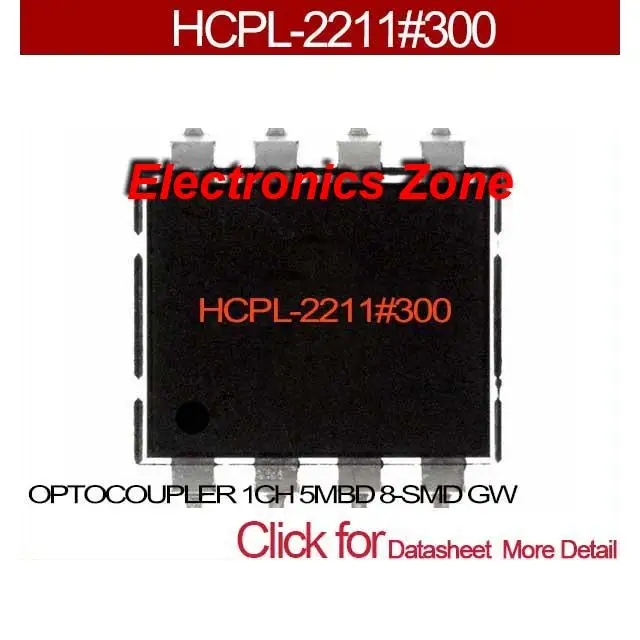 HCPL 2211#300 OPTOCOUPLER 1CH 5MBD 8 SMD GW HCPL 2211 2211 HCPL ...