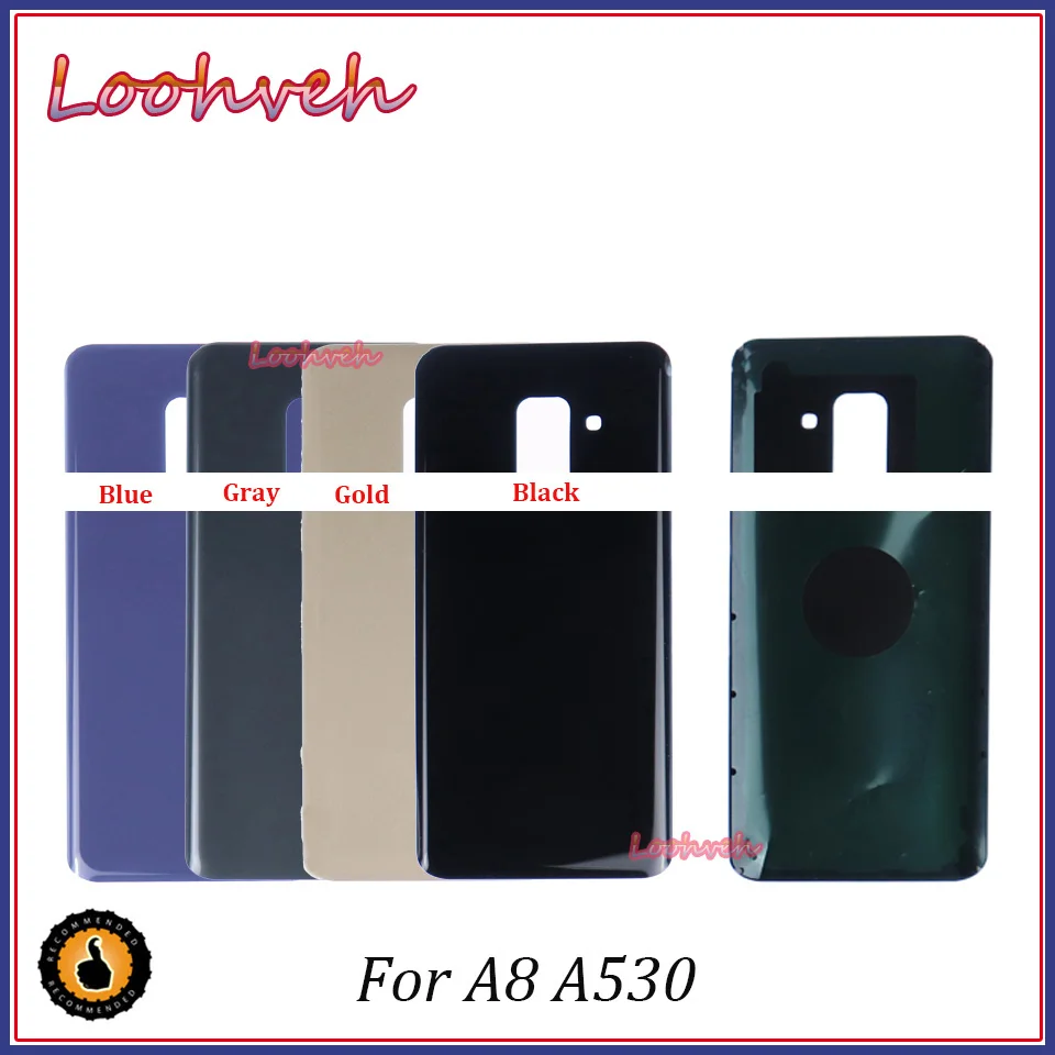 Para Samsung Galaxy A8 2018 A530 A530F A8 + A8 plus A730F A730 A730FD Voltar Vidro Tampa De ...