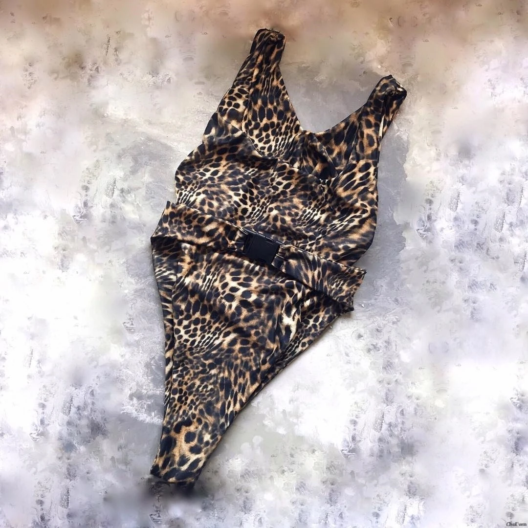 Leopard Swimsuit 2019 Bikini Swimwear Women Push Up Bandeau Bikini Set Beachwear Bathing Suit