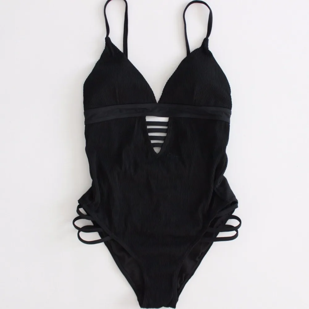 Luxury Design One Piece Swimsuit 2017 High Cut Monokini Women Slim
