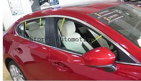 Upper-Window-Frame-Cover-Trim-For-Mazda-3-Axela-2014-2015-2016-4door ...