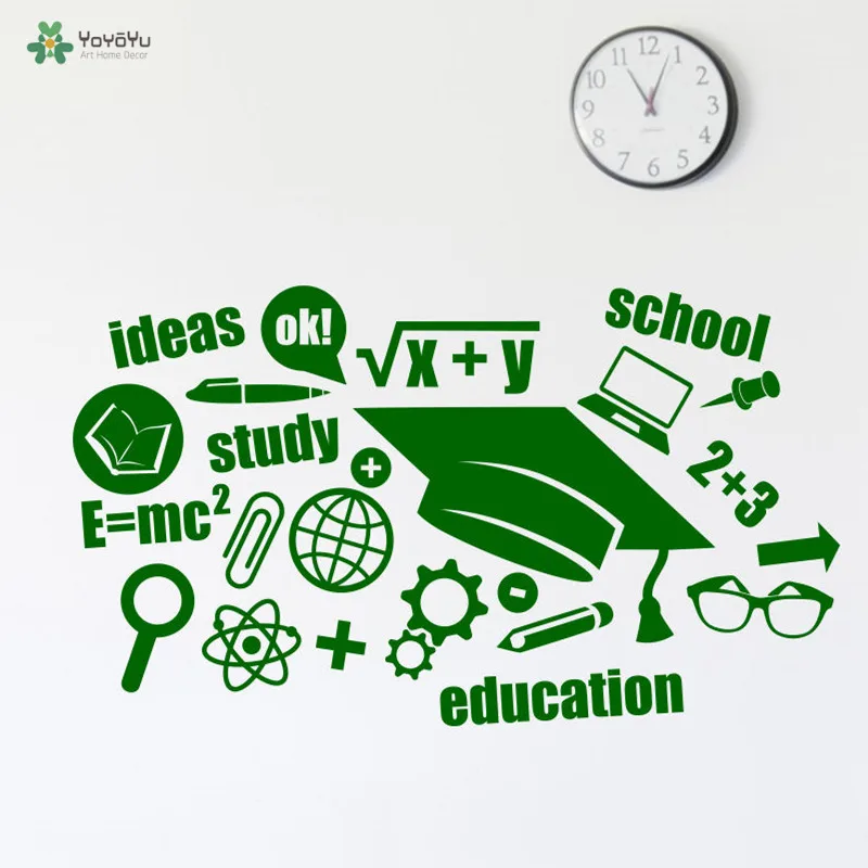 Yoyoyu Wall Decal School Education Creative Pattern Wall Sticker ...