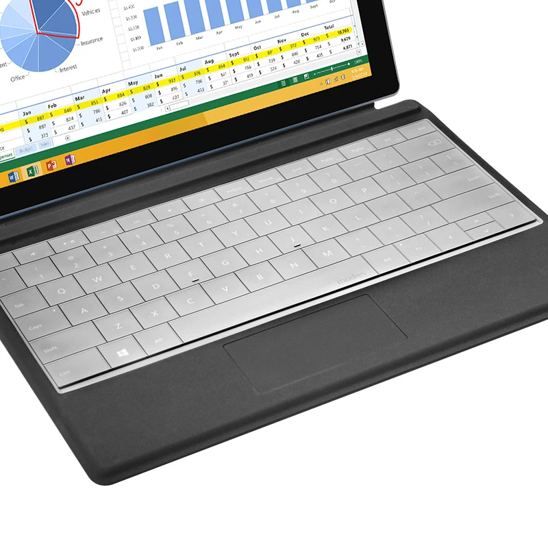 For Microsoft Surface 3 Ultra Thin Clear TPU Laptop Protective Film Keyboard Cover Skin in for-microsoft-surface-3-ultra-thin-clear-tpu-laptop-protective-film-keyboard-cover-skin-in