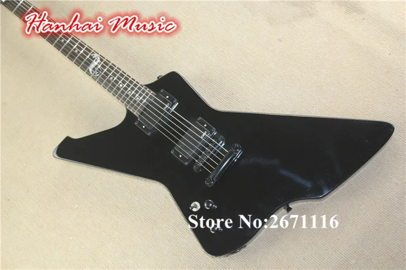 Hot Sale 6 String Electric Guitar,Black Unusual Shape Body,Snake Fret ...