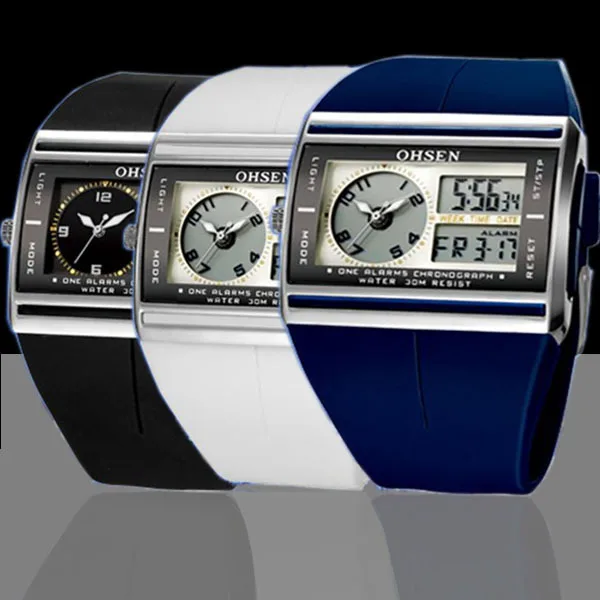 Free Shipping 2015 OHSEN Women's Digital Analog Watches LED Backlit ...