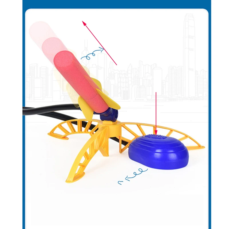 Children Pneumatic Space Rocket Launcher Catapult Inflatable Toys ...