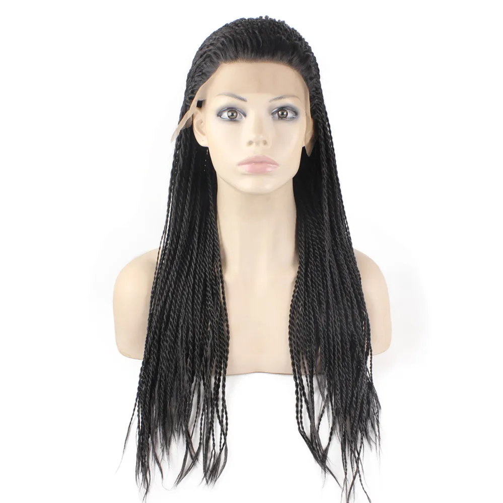 Synthetic Braiding Hair Wig Full Long X Press Micro Braided Lace Front ...