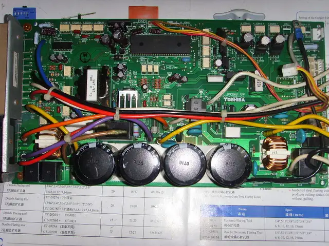 Brother sent me an image or this board, looks like it has 4 capacitors ...