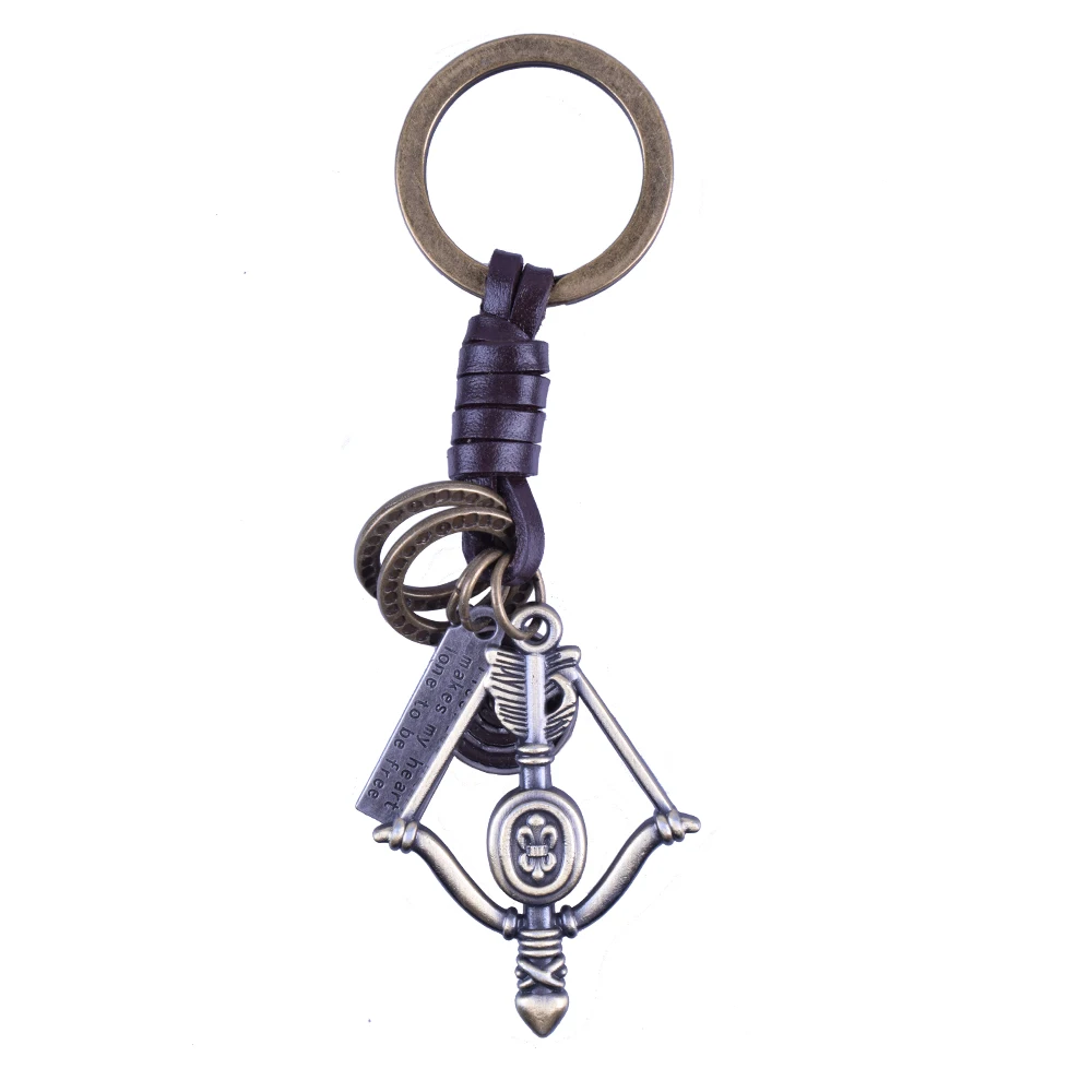 Dawapara bow and arrow keychain trendy leather key chain christmas ...