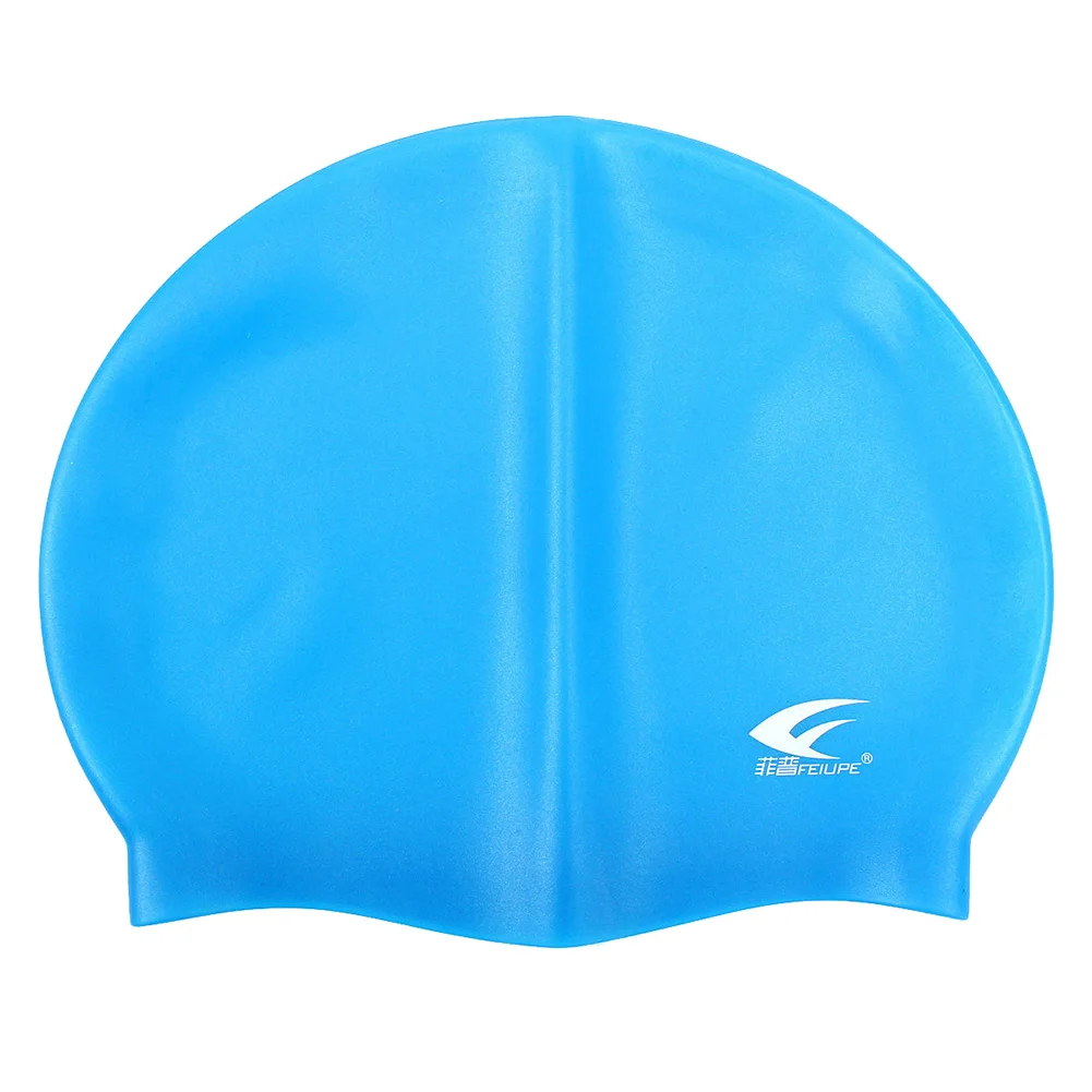 FEIUPEF Swimming Pool Cap Unisex Silicone Molded Swim Hat Waterproof ...
