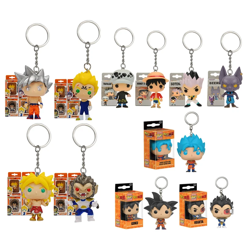 FUNKO POP Dragon Ball Z Keychain GOKU Broly Majin VEGETA Goku Action ...