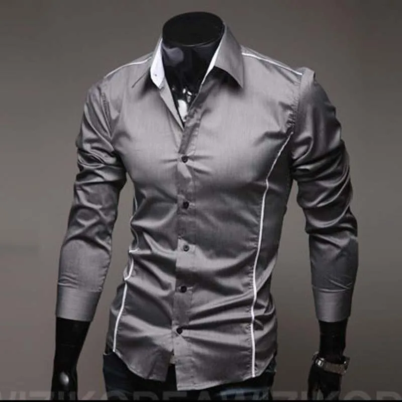 HOT Sale 2014 Spring&Autumn New Style Design Mens Shirts Casual Slim ...