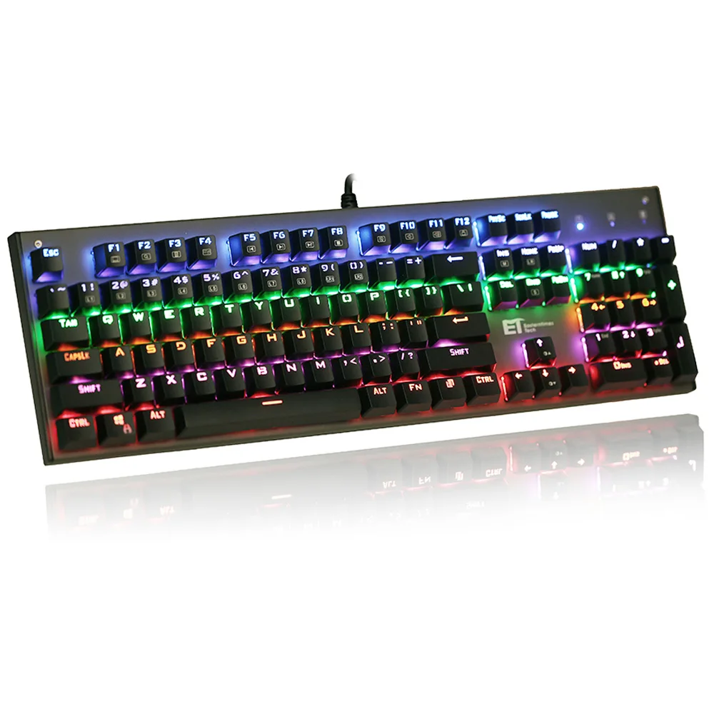 Mechanical Gaming Keyboard, Wired Game Keyboard with LED 9 Colors ...
