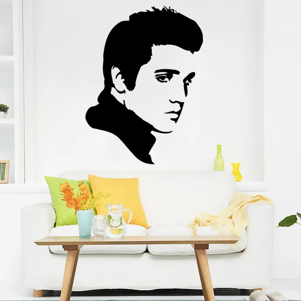 ELVIS PRESLEY Wall Sticker Decal Vinyl silhouette wall art mural poster ...