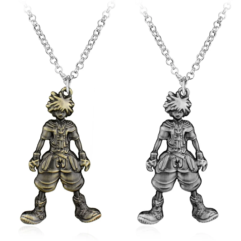 Dongsheng Anime Game Kingdom Hearts Necklace Sora Dolls Figure Metal ...