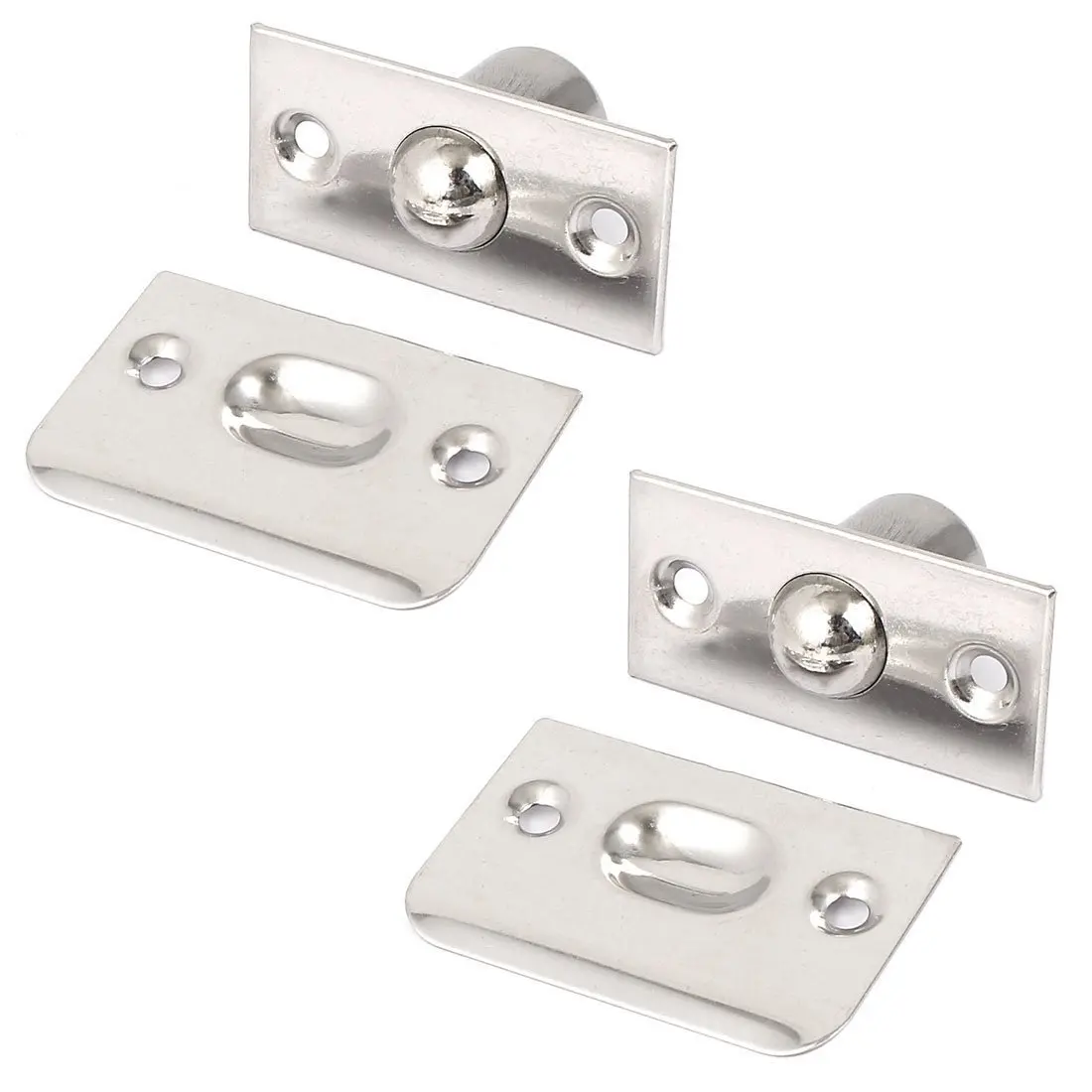 2pcs Strike Plate Closet Door Stainless Steel Ball Catch Latch Catcher ...