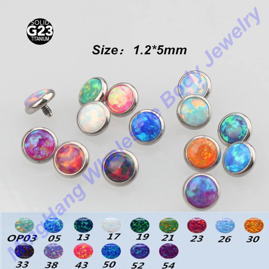 Titanium-G23-Micro-Dermal-Anchor-16g-5mm-Opal-Tops-LIP-Piercing-Skin ...