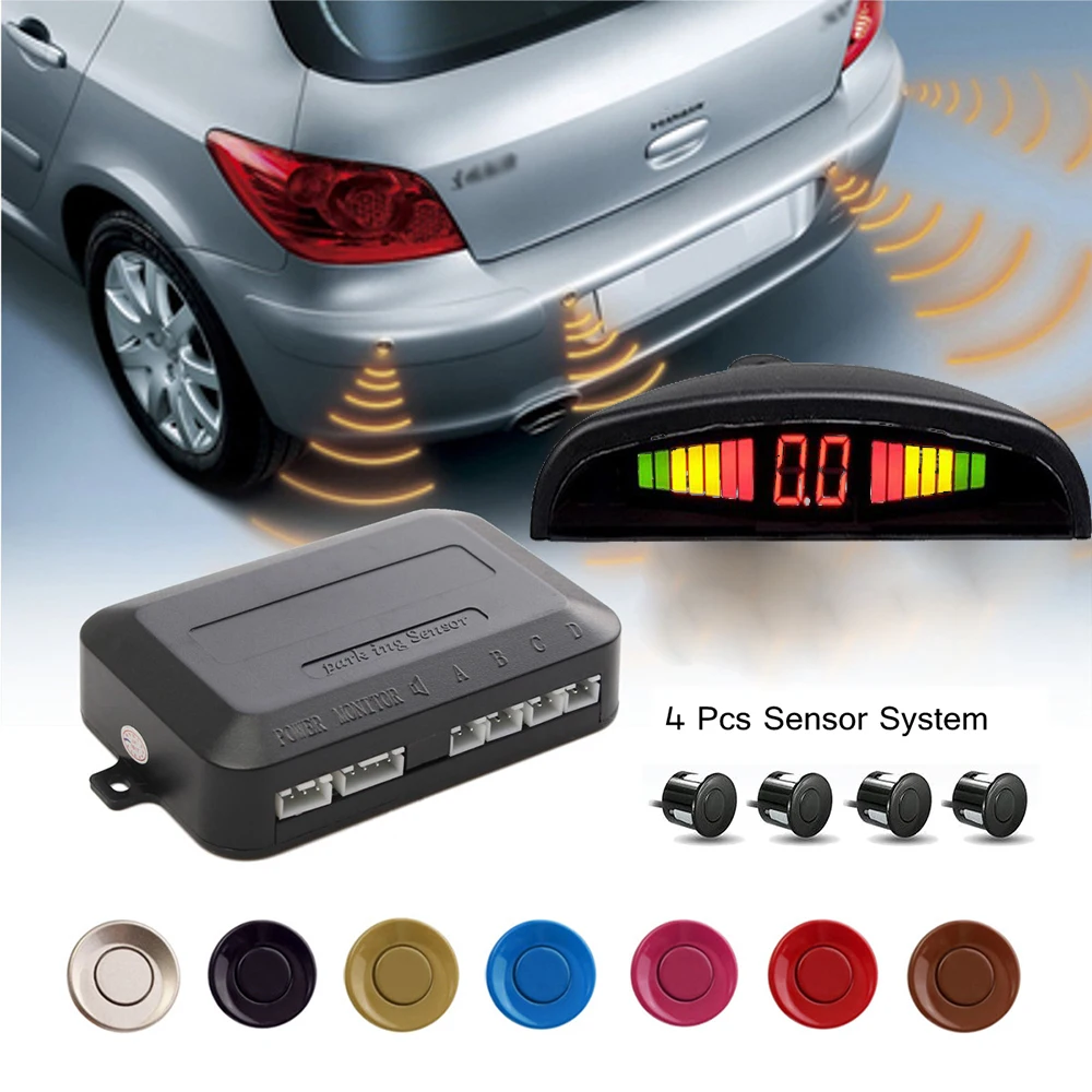 New-Parking-Sensor-Car-Parking-Assistance-4-Sensors-And-Led-Display ...