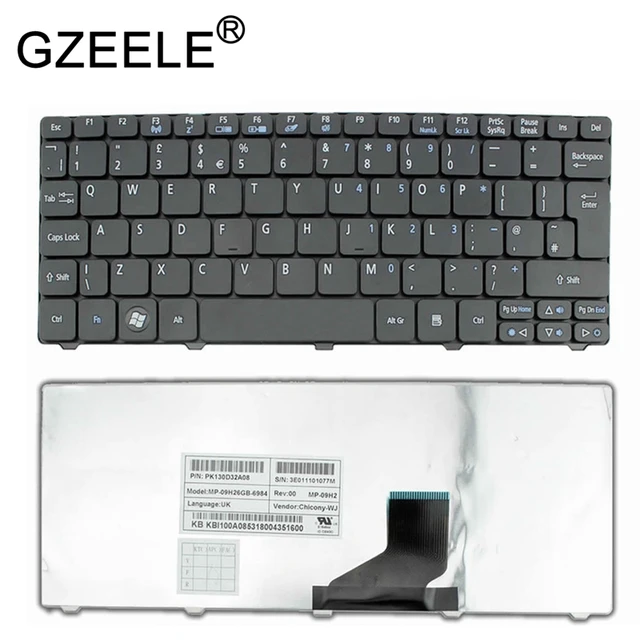 GZEELE Keyboard For Acer Aspire One 521 522 532 532H 533 D255 D255E ...